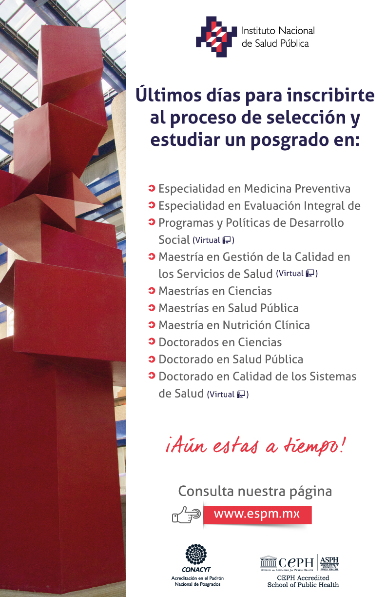 Posgrados en la Escuela de Salud Pública de México